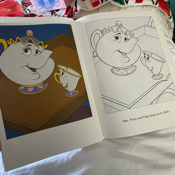 Disney | Other | Vintage 9s Disney Beauty And The Beast Color The ...